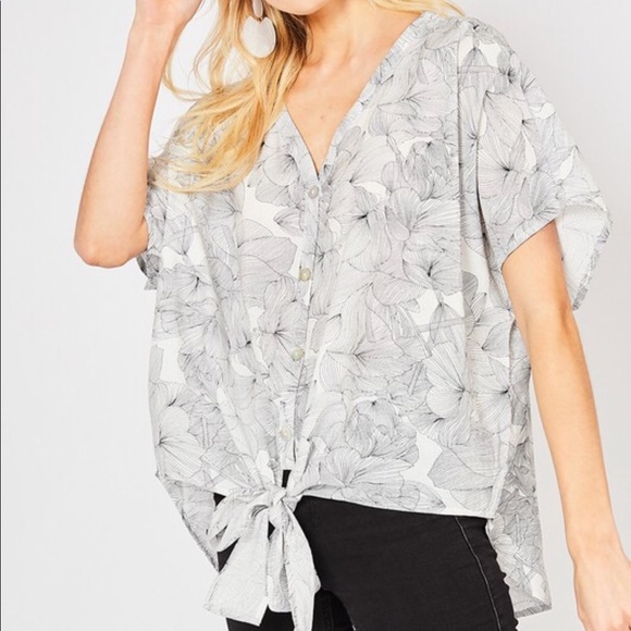 entro | Tops | Floral Button Down Blouse | Poshmark